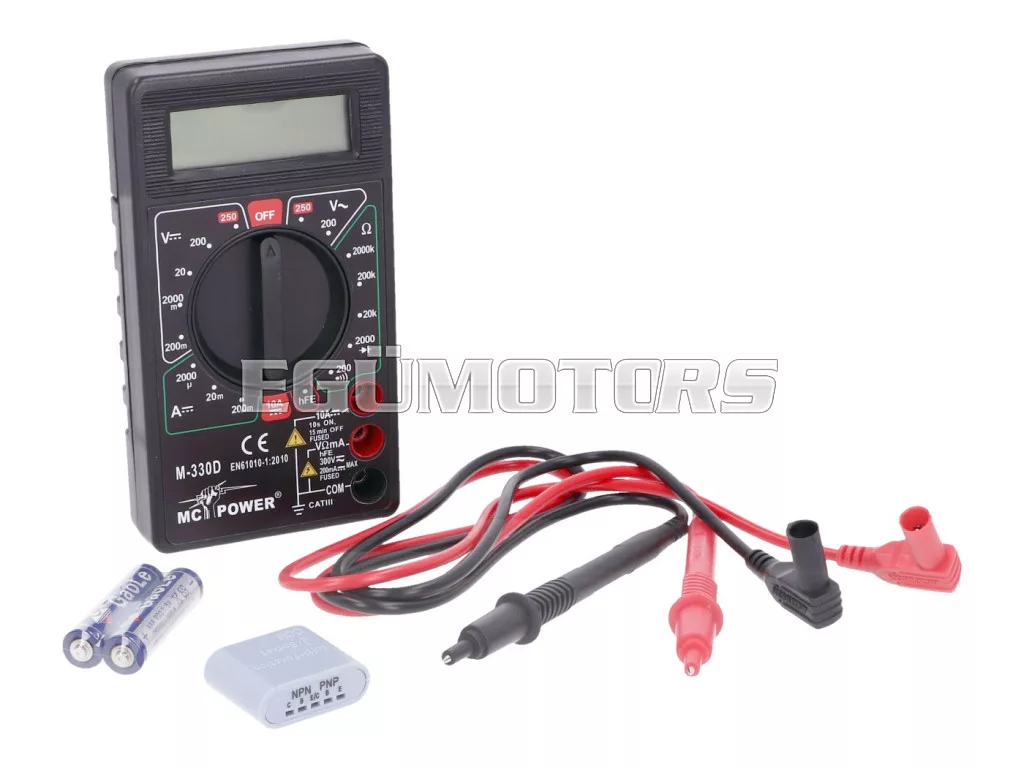 Áramkör-elemző / digitális multiméter, MC POWER M-330D, feke